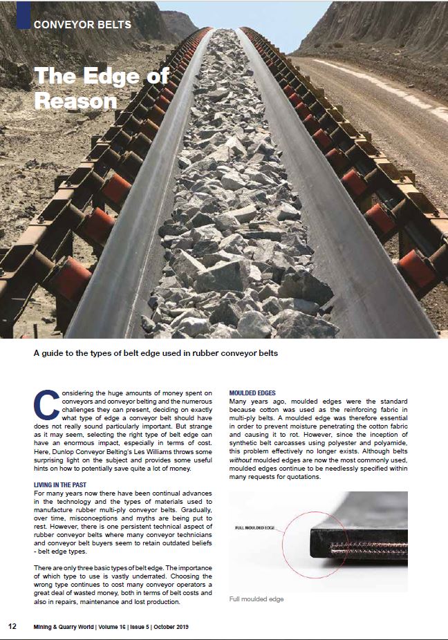 Mining & Quarry World - Fenner Dunlop Conveyor Belting