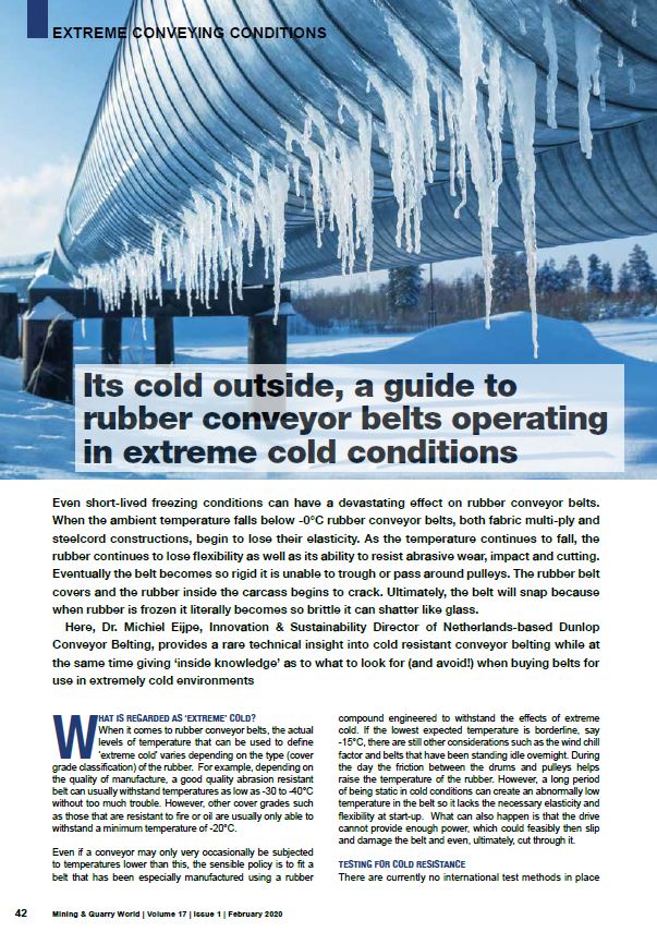 Mining & Quarry World - Fenner Dunlop Conveyor Belting