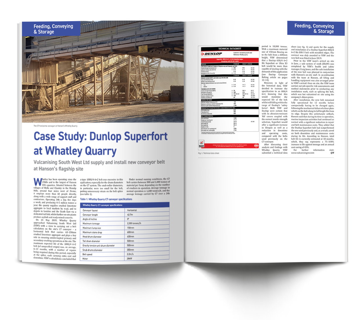 Quarry Management - Fenner Dunlop Conveyor Belting