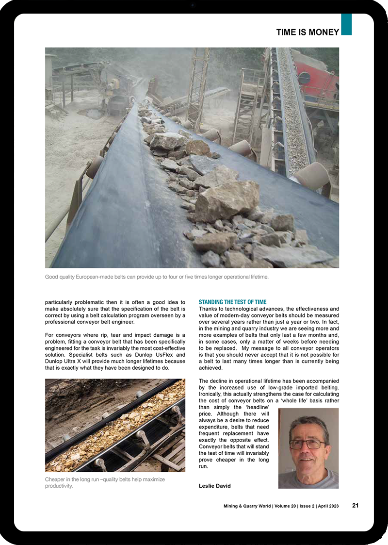 Mining & Quarry World - Fenner Dunlop Conveyor Belting