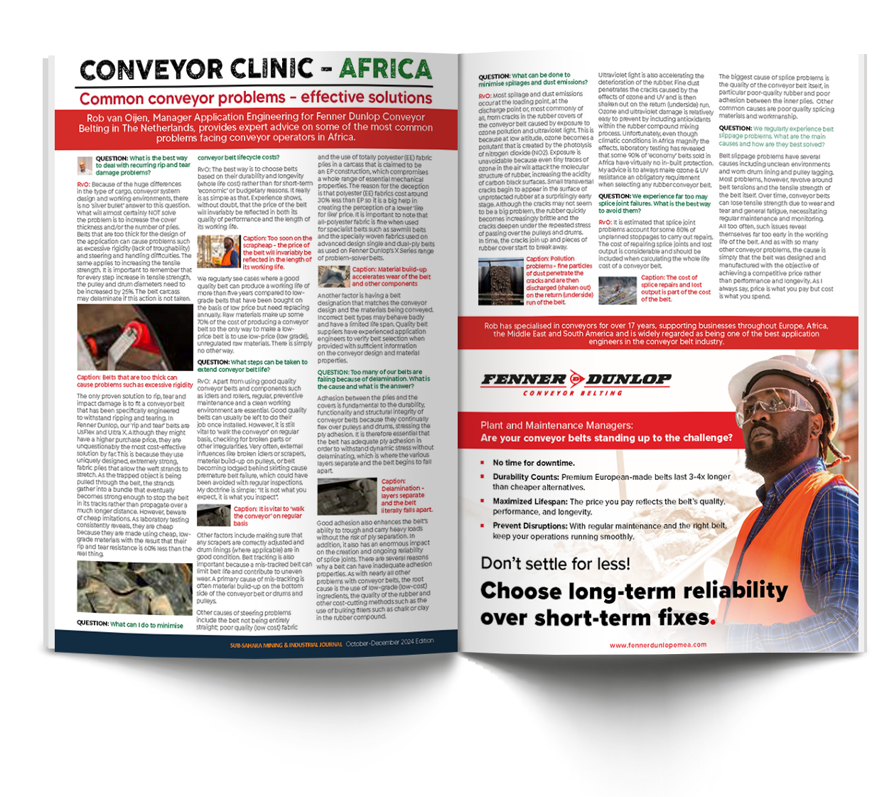 Subsahara mining - Fenner Dunlop Conveyor Belting