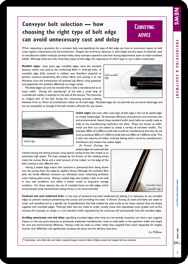 Dry Cargo - Fenner Dunlop Conveyor Belting